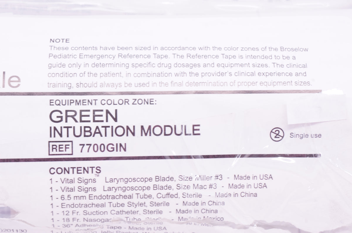 CareFusion 7700GIN Broselow/Hinkle Green Intubation Module – Imedicsales