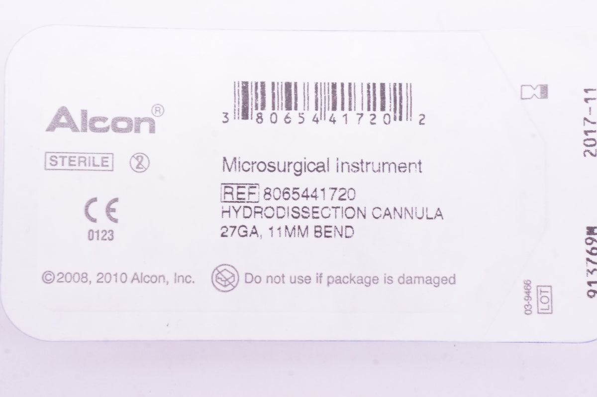 Alcon 8065441720 Microsurgical Instrument Hydrodissection Cannula 25Ga ...