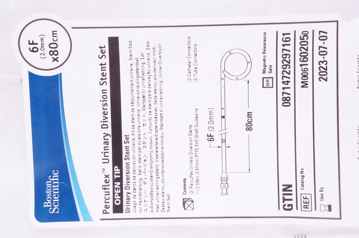 Boston Scientific 160205 Percuflex Urinary Diversion Stent Set 6F x 80 ...