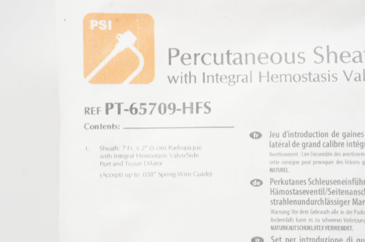 Teleflex PT-65709-HFS Arrow Percutaneous Sheath Introducer Set (x ...