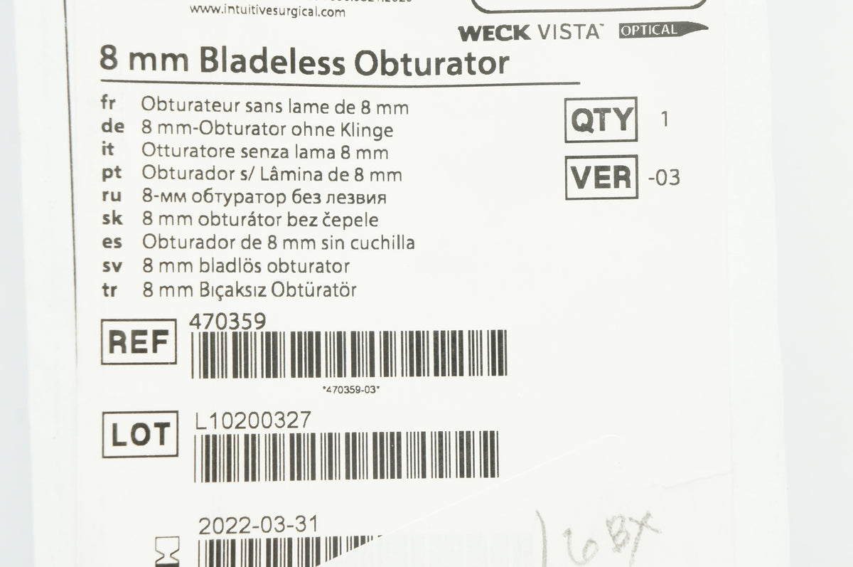 Intuitive Surgical 470359 Bladeless Optical Obturator, Da Vinci Xi 8 m ...