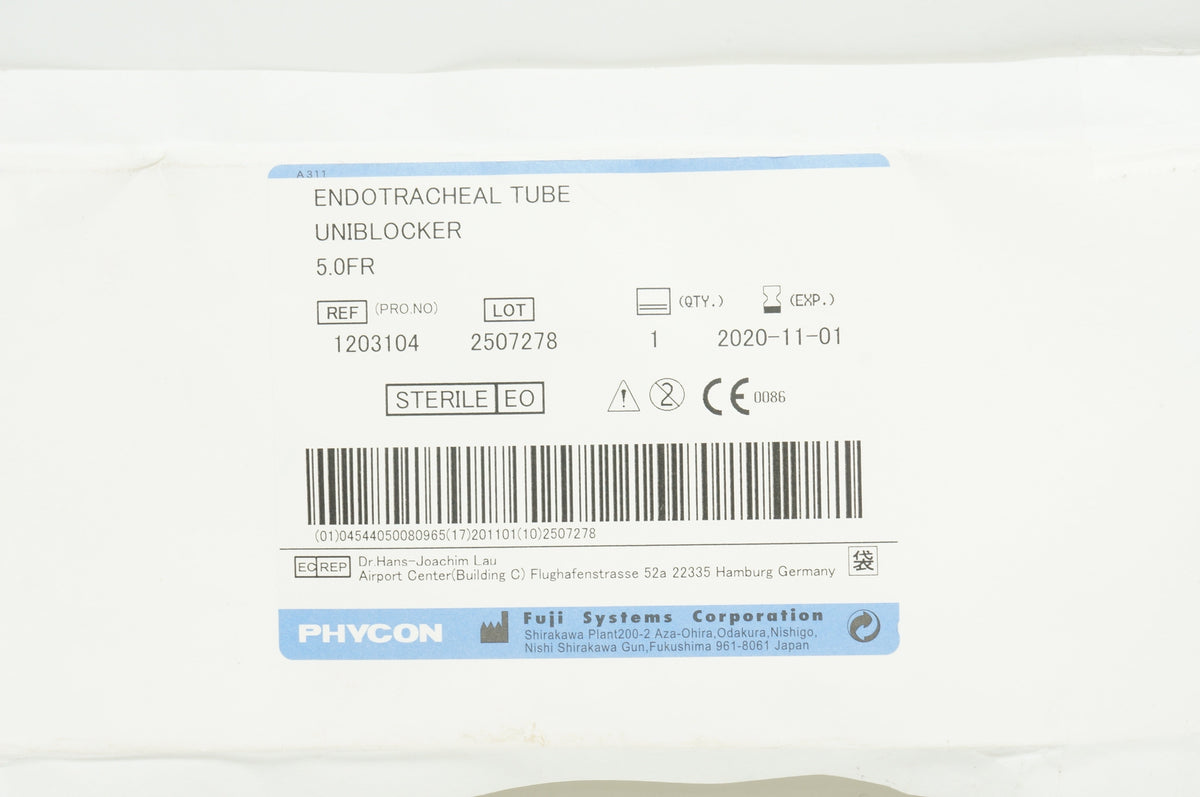 Fuji Systems 1203104 Phycon EndoTracheal Tube Uniblocker 5.0Fr (x ...