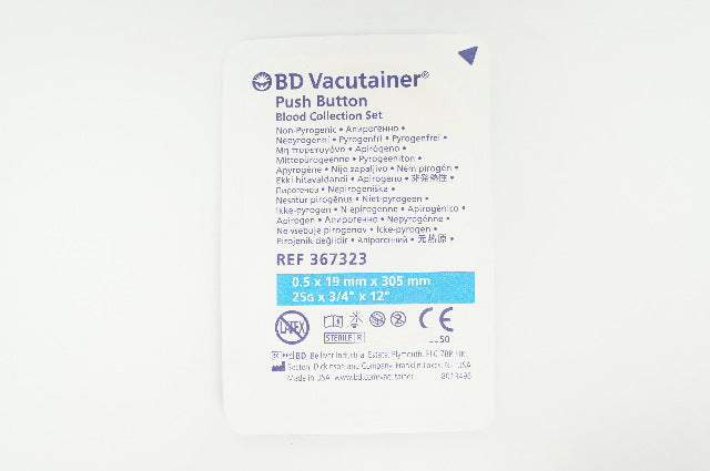 BD 367323 Vacutainer Push Button Blood Collection Set 25G x 3/4in x 12 ...