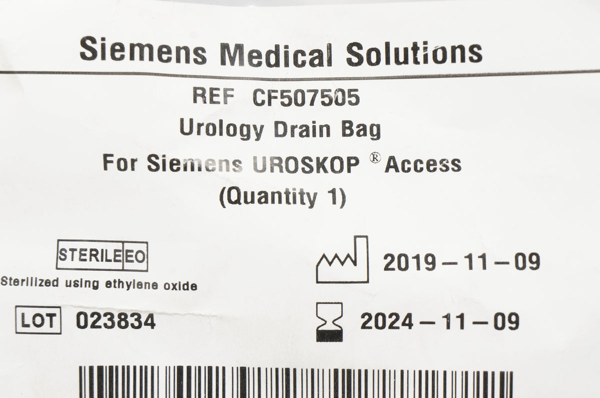 Siemens Medical Solutions CF507505 Urology Drain Bag – Imedicsales