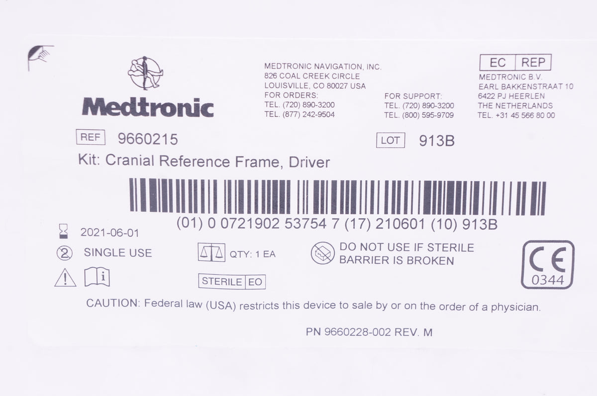 Medtronic 9660215 Kit: Cranial Reference Frame, Driver – Imedicsales