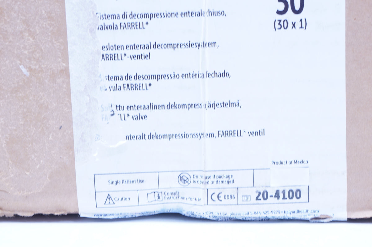 Halyard 20-4100 FARRELL Valve Enteral Gastric Decompression System - C ...