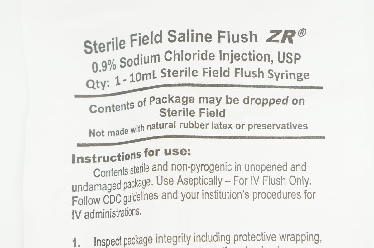 Excelsior Medical 0.9% Sodium Chloride Injection, USP 10mL Flush ZR ...