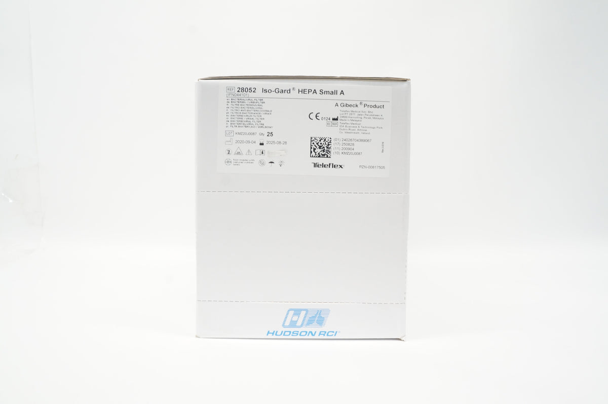 Teleflex 28052 Iso-Gard HEPA Small A Bacterial/Viral Filter - Box of 2 ...