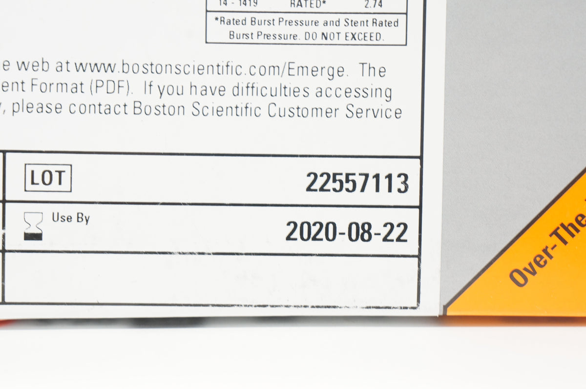 Boston Scientific 391912025 Over-the-Wire PTCA Dilatation Cath 2.50mm ...