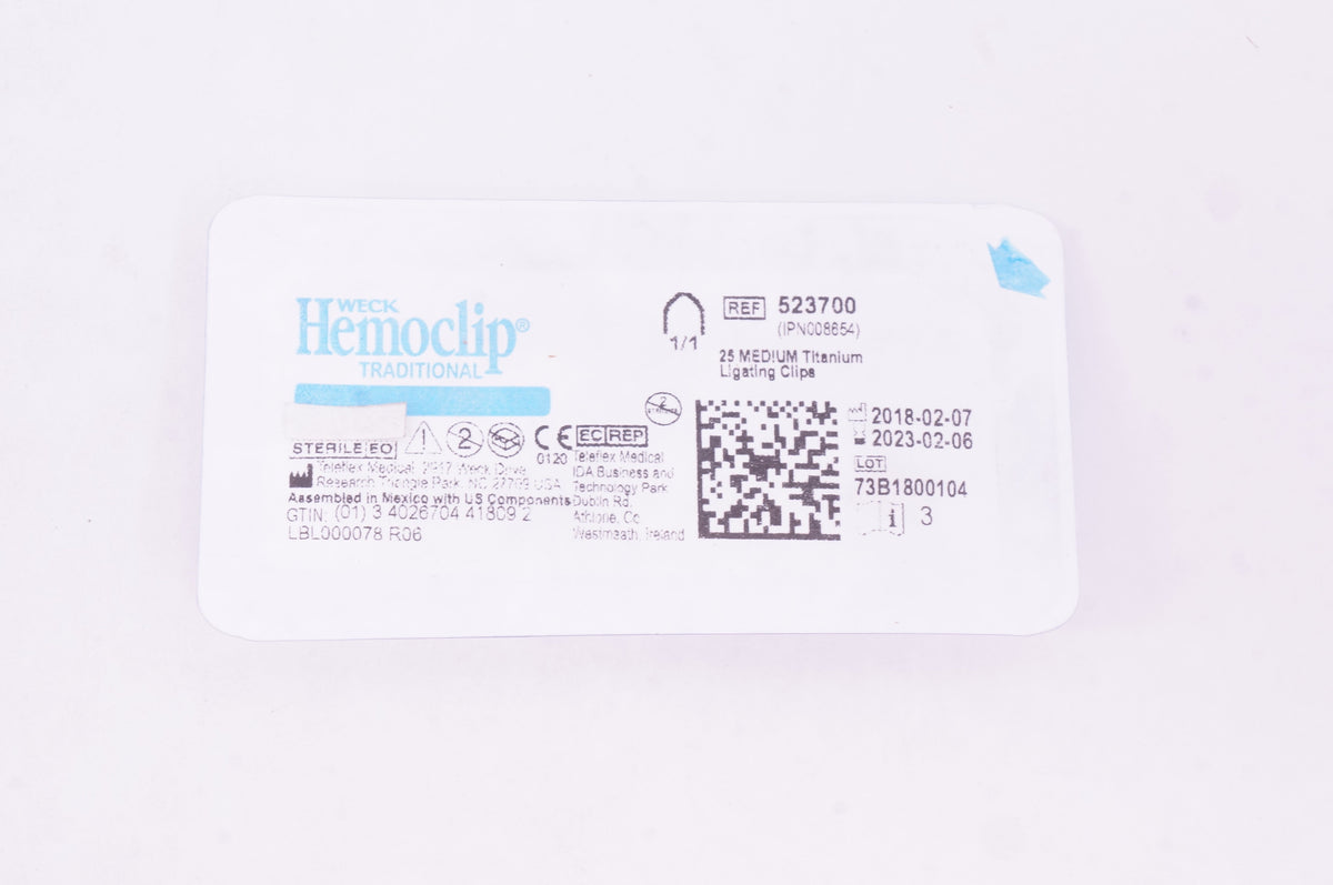 Teleflex 523700 Weck Hemoclip Medium Titanium Ligating Clips – Imedicsales