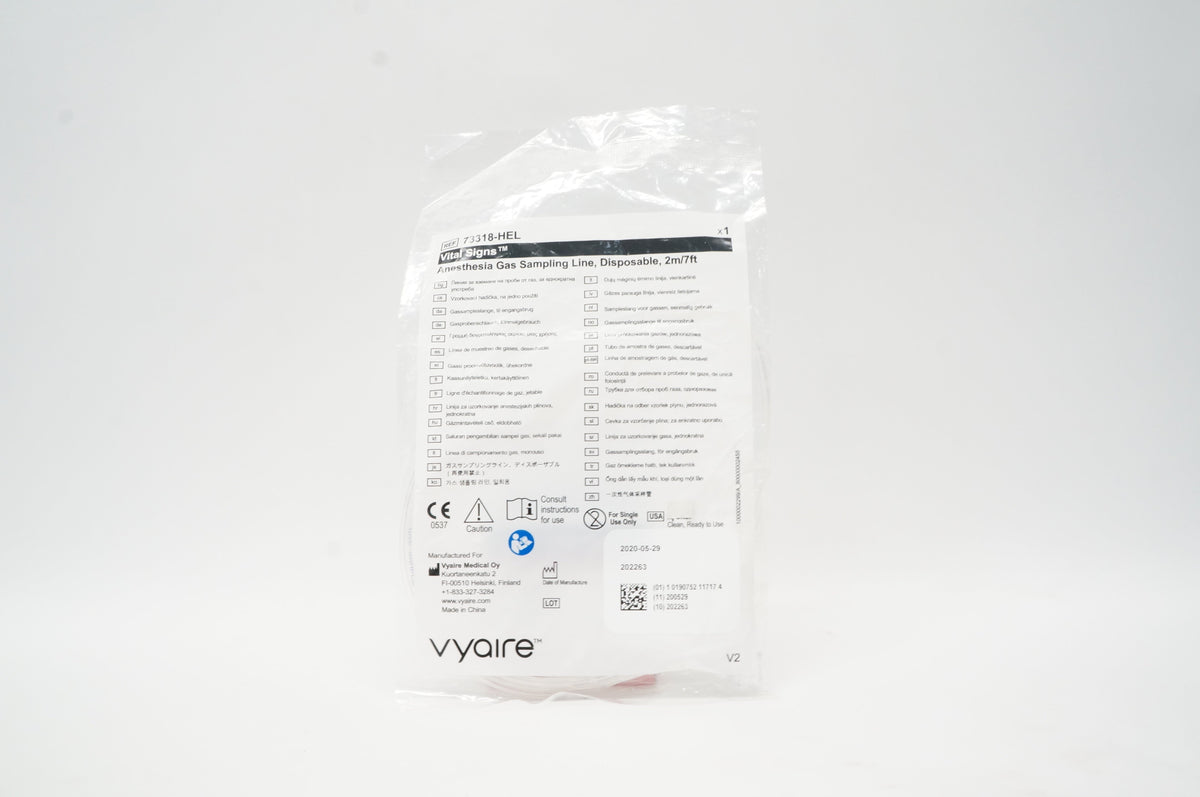 Vyaire 73318-HEL Vital Signs Anesthesia Gas Sampling Line, Disposable ...