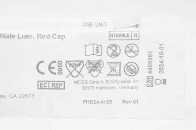 ICU Medical 20130-01 Spinning Spiros Closed Male Luer, Red Cap ...