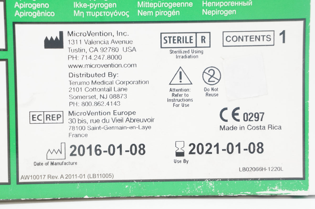 Terumo 45-481220 Azur Peripheral Coil System Detachable 18, 12mm x 20c ...