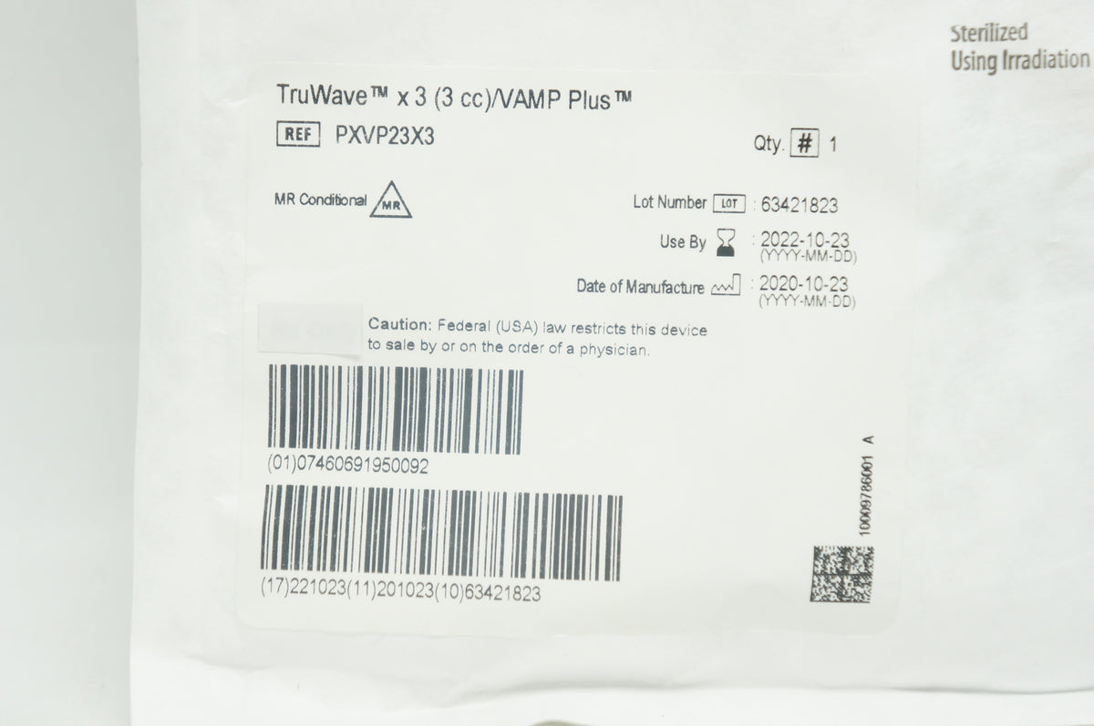Edwards Lifesciences PXVP23X3 Pressure Monitoring Set TruWave x 3(3cc ...