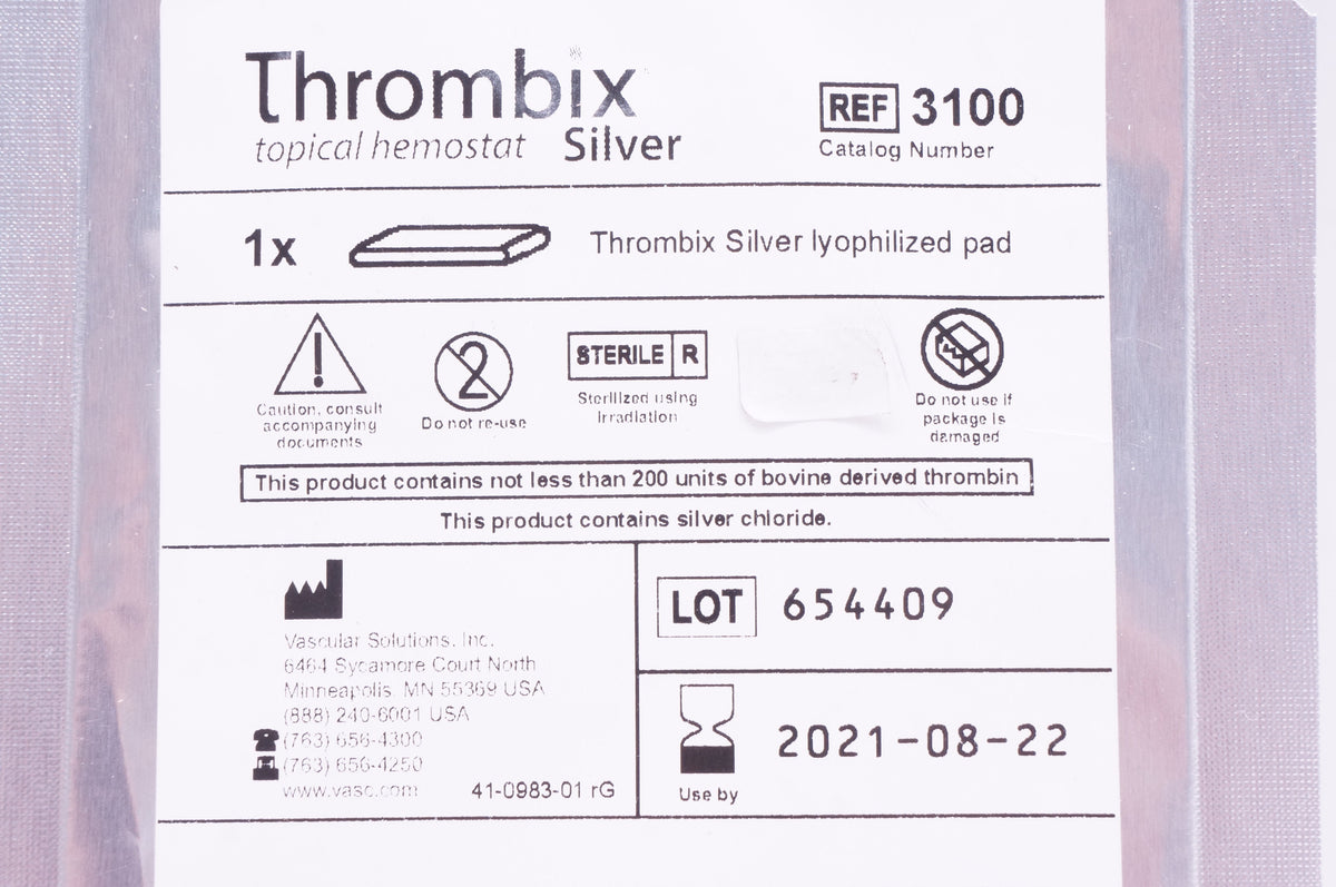 Vascular 3100 Thrombix Topical Hemostat Silver – Imedicsales
