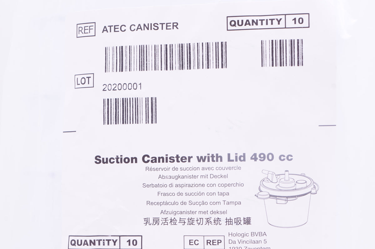Hologic ATEC CANISTER Suction Canister with Lid 490cc - Pack of 10 ...