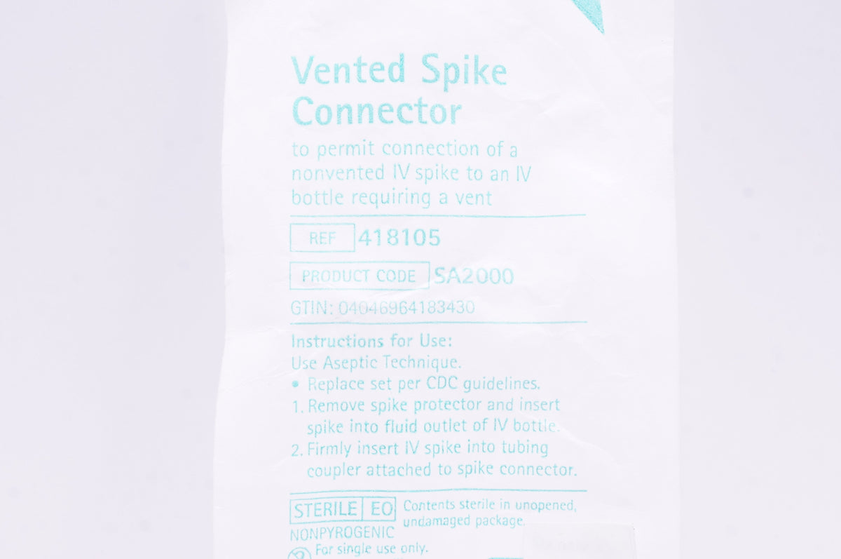 B. Braun 418105 Vented Spike Connector (x) – Imedicsales