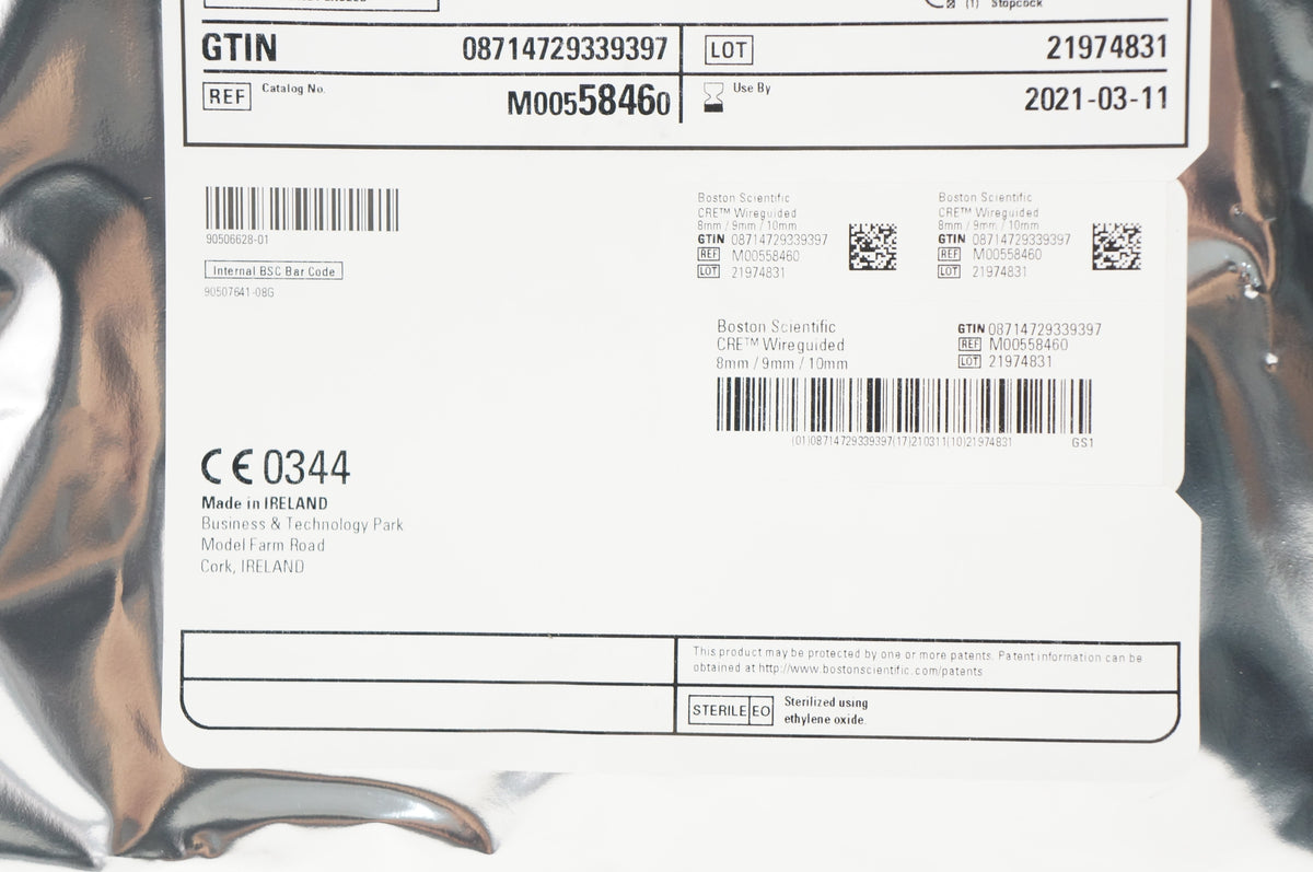 Boston Scientific M00558460 RE Wireguided Balloon Cath. 8mm/9mm/10mm ...