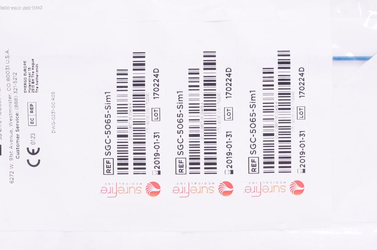 SureFire SGC-5065-Sim1 Guiding Catheter 5F x 0.056inch x 65cm (x ...