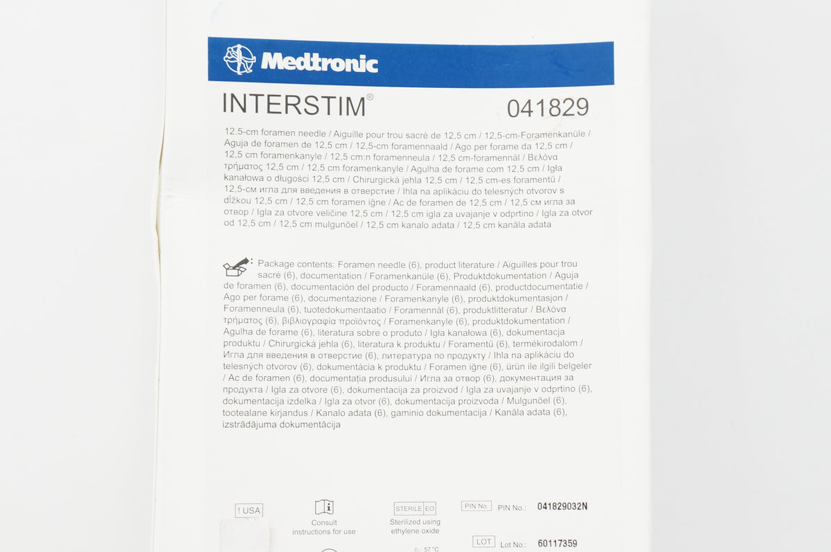 Medtronic 041829 Interstim Stainless Steel Foramen Ndle, 12.5cm (x ...