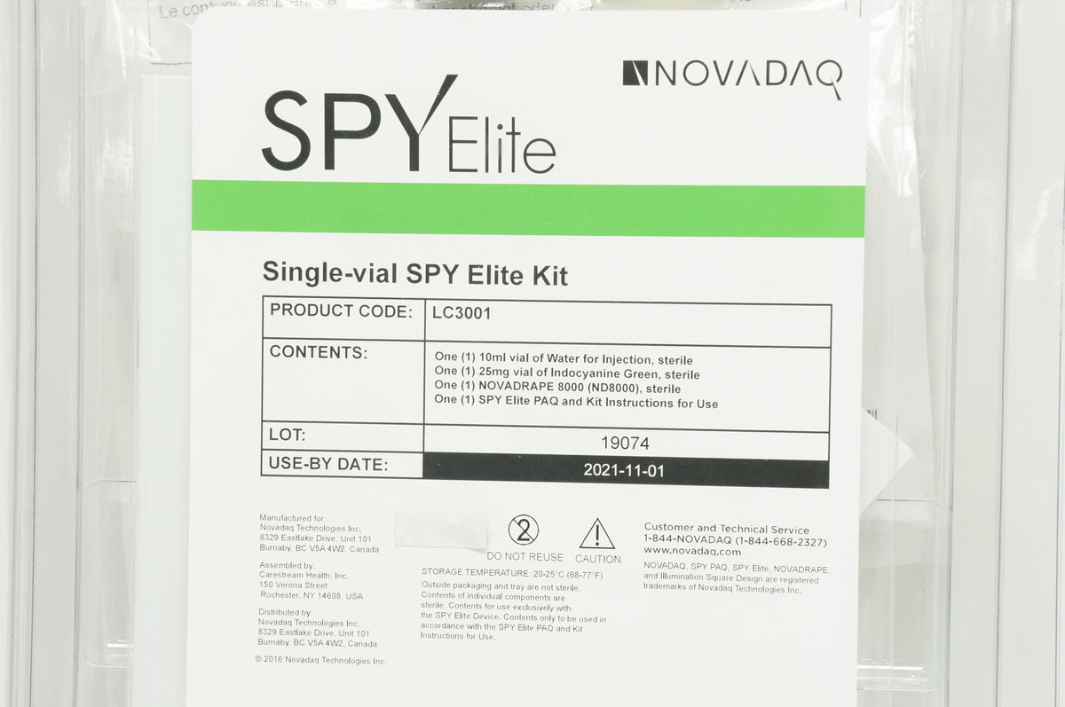 Novadaq LC3001 Spy Elite Single-Vial Kit – Imedicsales