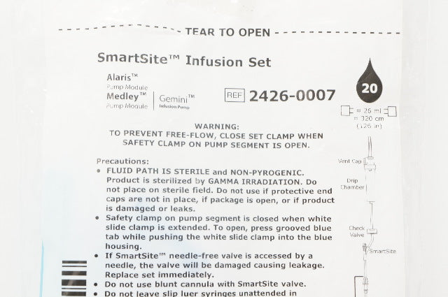 CareFusion 2426-0007 SmartSite Infusion Set 26ml (x) – Imedicsales