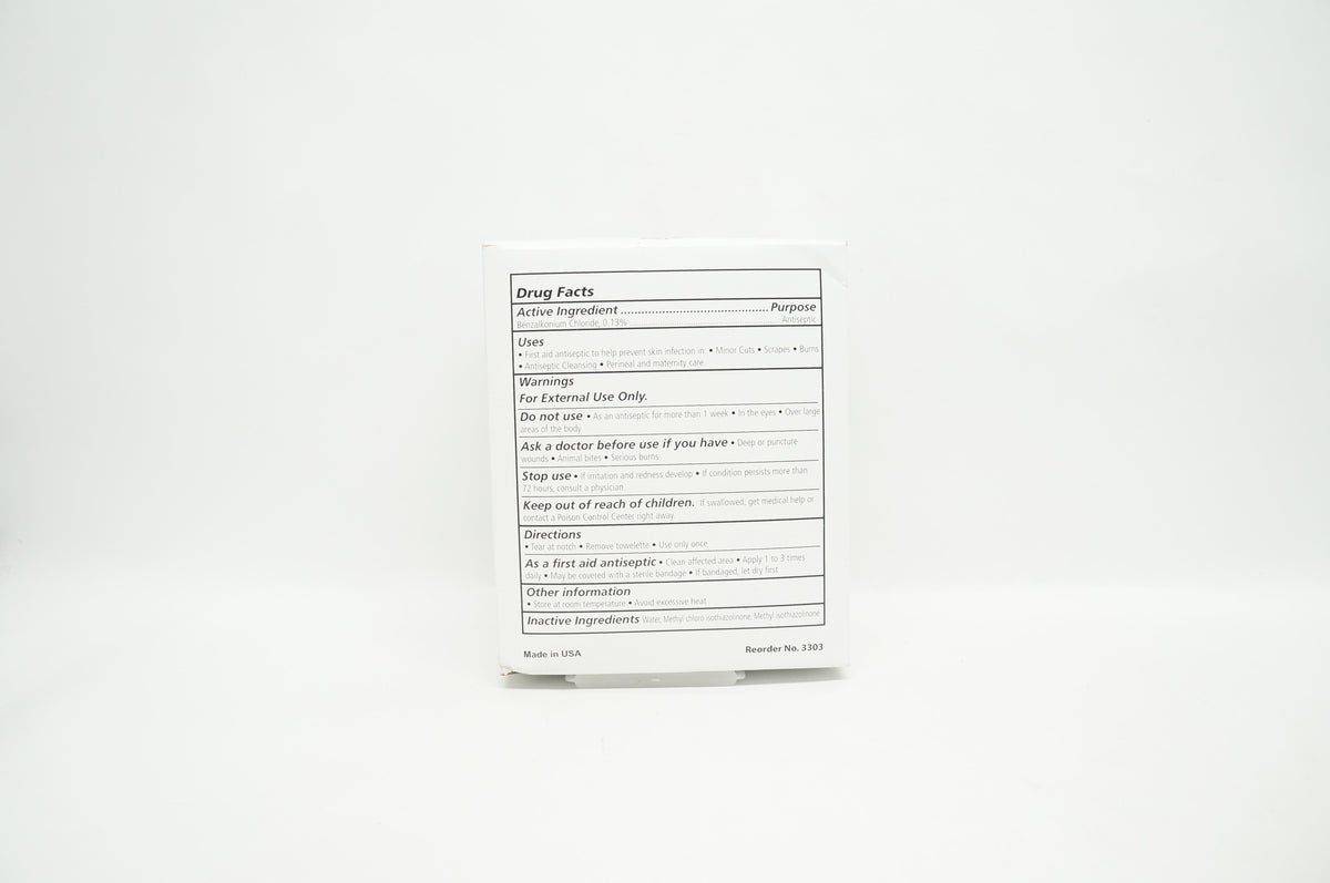 Med-Nap 3303 Benzalkonium Chloride Antiseptic Towelette (x) - Box of 8 ...