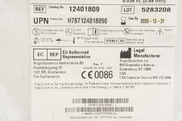 Angiodynamics 12401809 Uni Fuse Infusion System with Cooper Wire 5F x ...