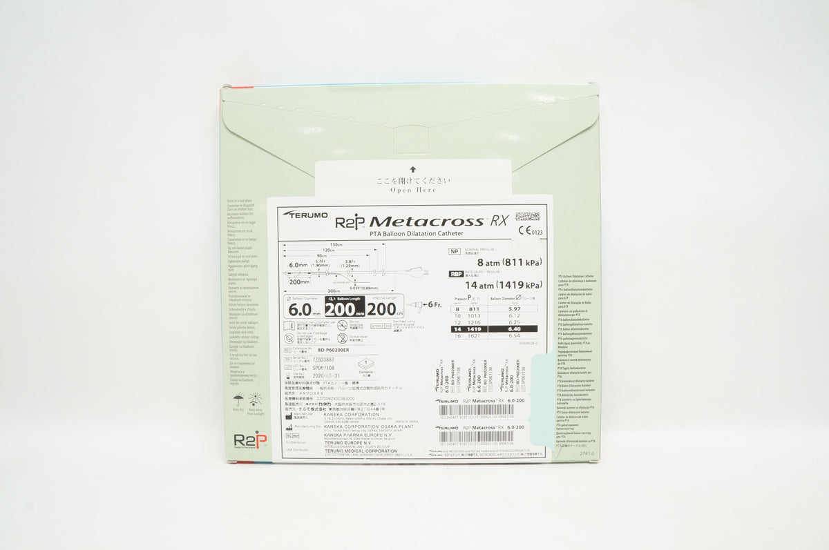 Terumo BD-P60200ER R2P Metacross RX PTA Balloon Dilatation Cath. 6.0-2 ...