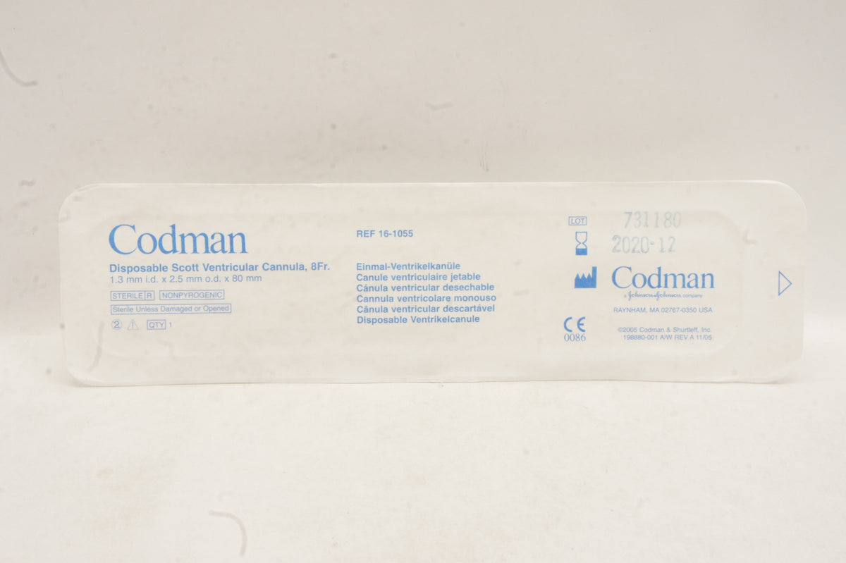 Codman 16-1055 Disposable Scott Ventricular Cannula 8Fr (x) – Imedicsales