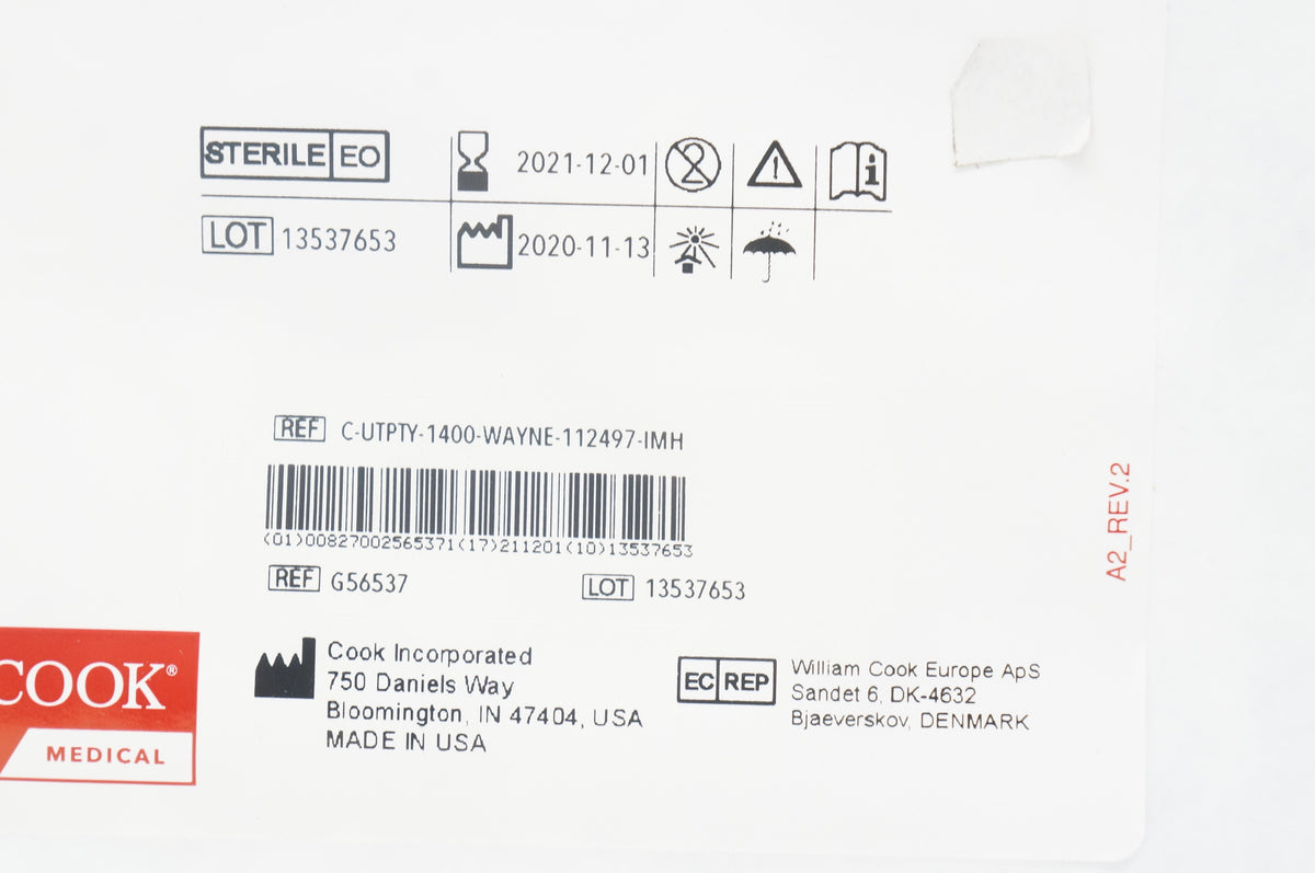 Cook Medical G56537 Wayne Pneumothorax Tray 14.0Fr x 29cm (x) – Imedicsales