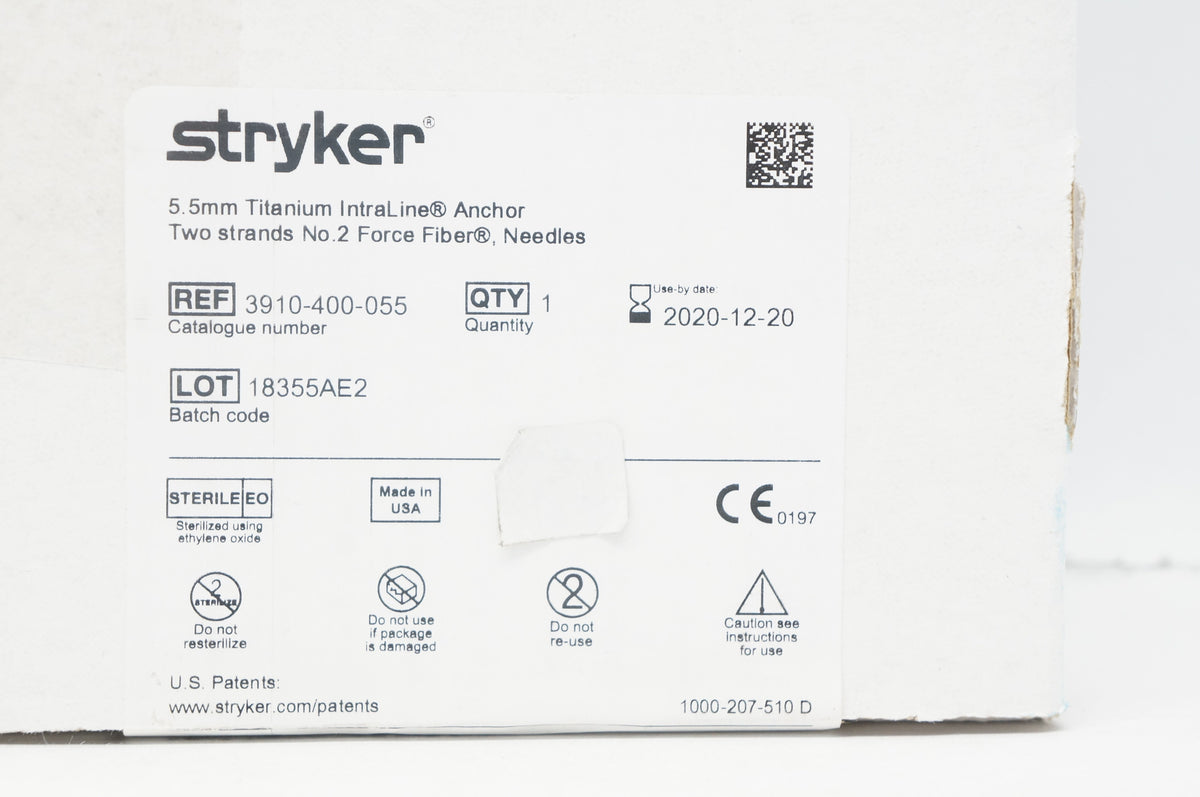 Stryker 3910-400-055 Titanium IntraLine Anchor 5.5mm (x) – Imedicsales