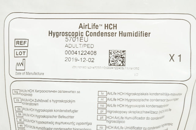 Vyaire 5701EU AirLife HCH Hygroscopic Condenser Humidifier Adult/Ped ...