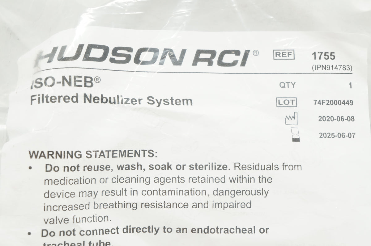 Teleflex 1755 Hudson RCI Iso-Neb Filtered Nebulizer System – Imedicsales
