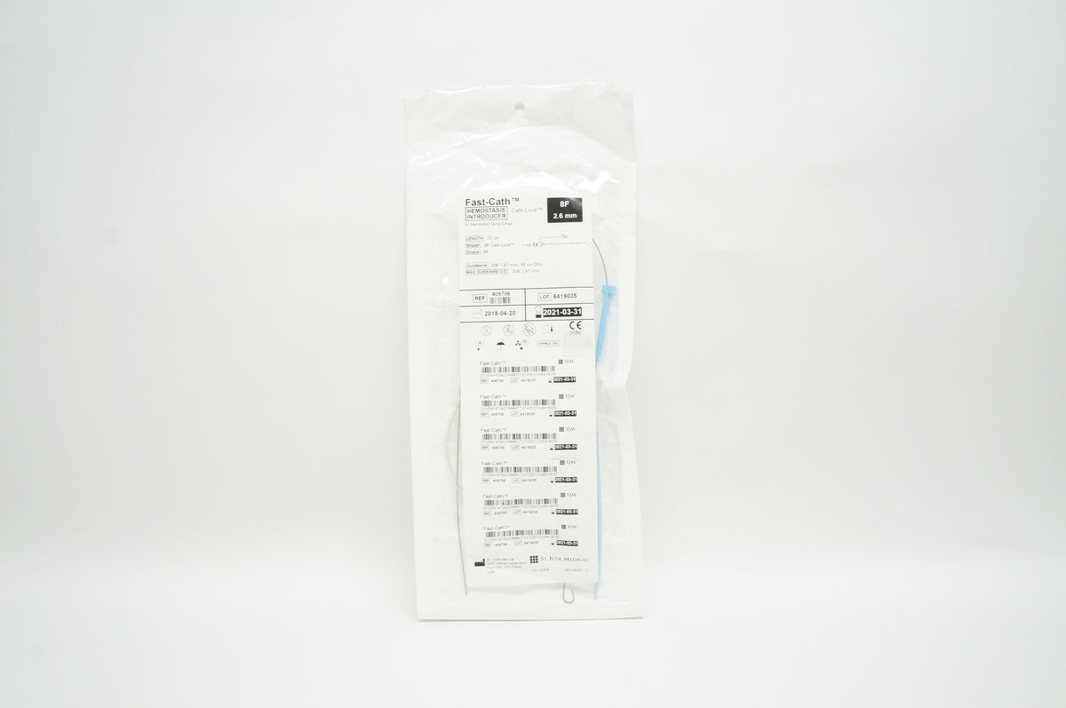 St. Jude Medical 406706 Fast-Cath Hemostasis Introducer Cath-Lock 8F x ...