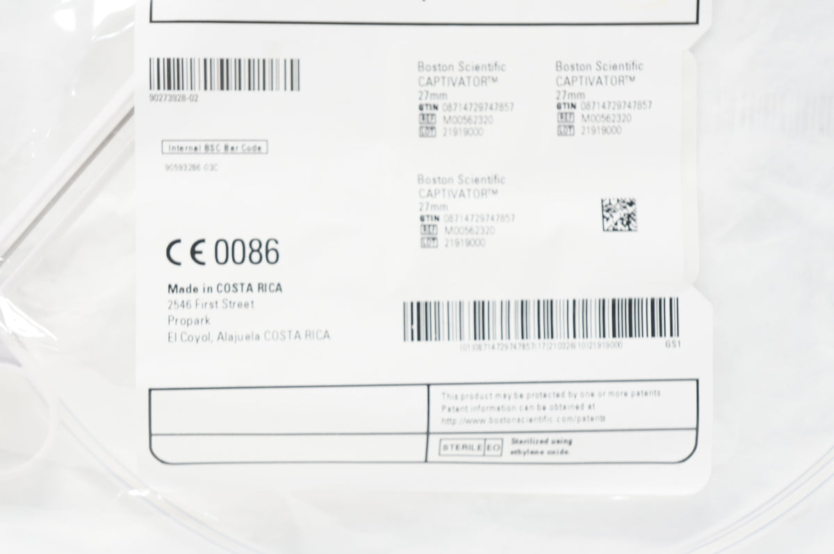 Boston Scientific 6232 Captivator Polypectomy Snare Medium Oval 27mm ...