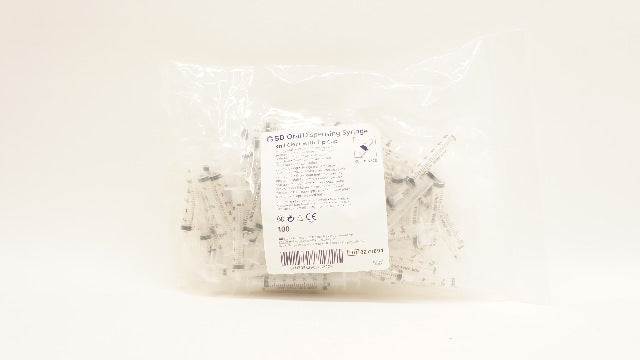 BD 305220 Oral Dispensing Syringe Clear with Tip Cap 3mL - Pack of 100 ...