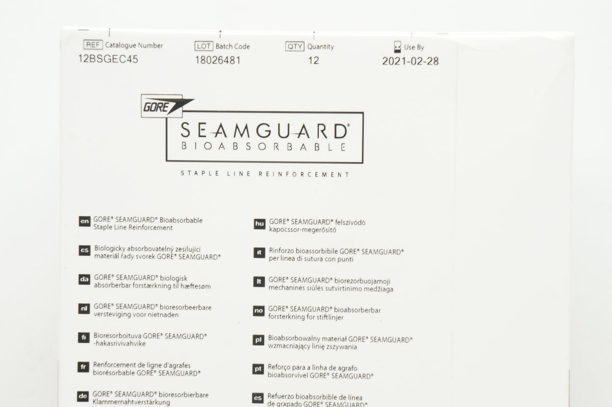Gore 12BSGEC45 SEAMGUARD Bioabsorbable Staple Line Reinforcement - Box ...