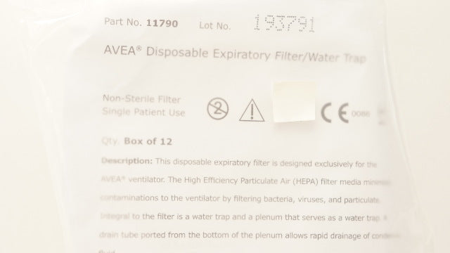 CareFusion 11790 AVEA Disposable Expiratory Filter with Water Trap ...