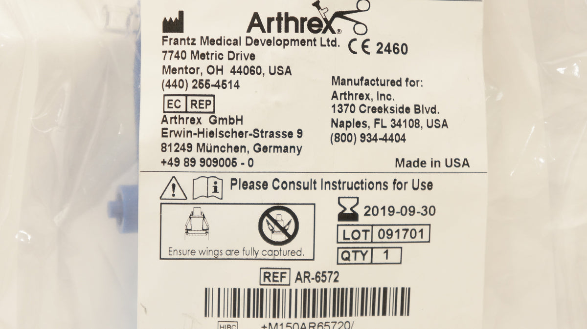 Arthrex AR-6572 Gemini SR8 Self-Retaining Cannula System 8.25mm I.D. x ...