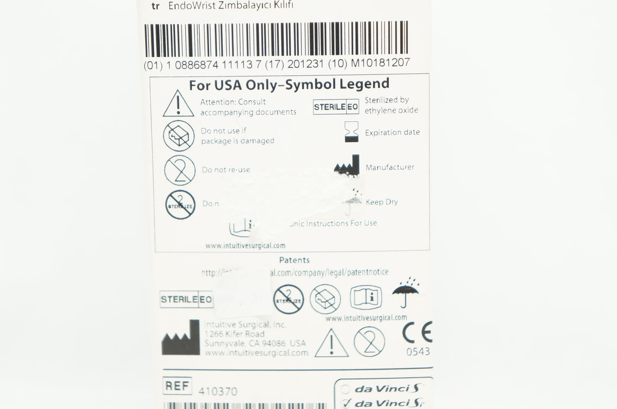 Intuitive Surgical 410370 EndoWrist Stapler Sheath - Box of 10 (x ...