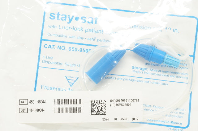 Fresenius Medical 050-95004 StaySafe Extension Set with Luer-Lock 12 i ...