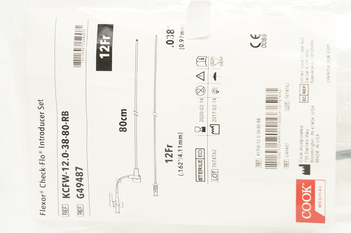 Cook G49487 Flexor Check-Flo Introducer Set 12Fr. x 80cm (x) – Imedicsales