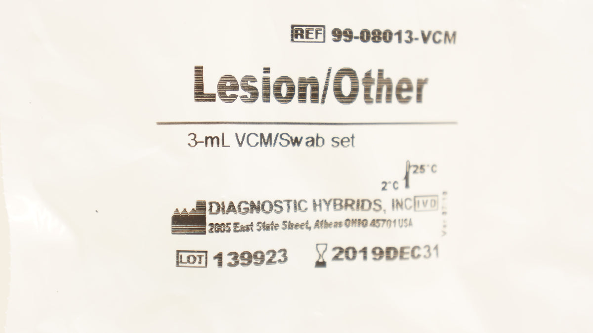 Diagnostic Hybrids 99-08013-VCM Lesion Other 3-ml VCM/Swab Set (x ...