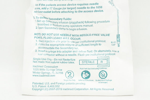 Iradimed 1056 MRIdium MRI Infusion Standard Set 20 drops/ml 18 ml x 11 ...