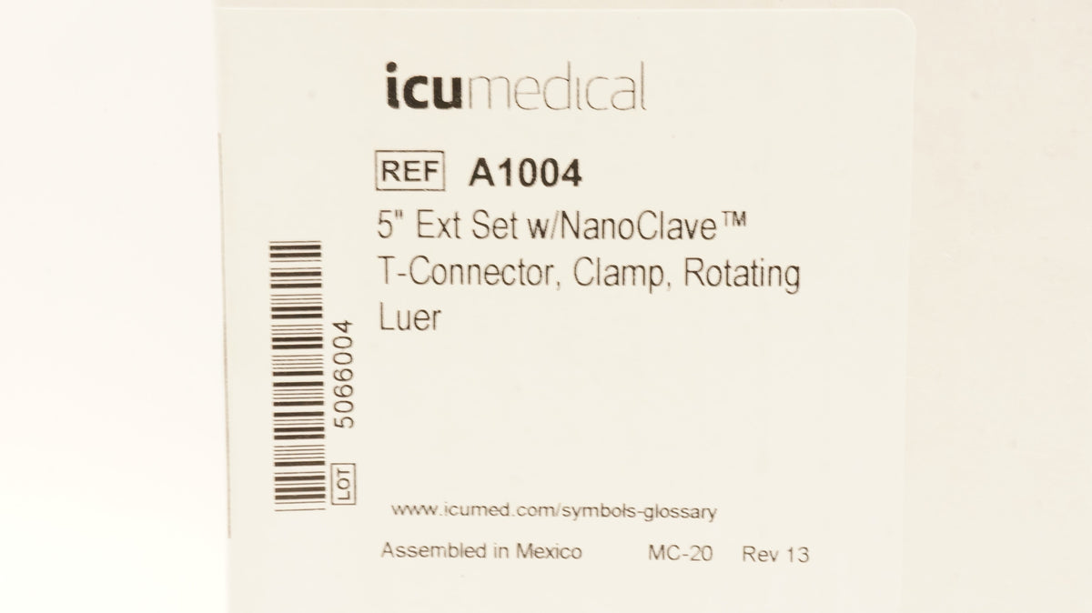 ICU Medical A1004 Extension Set 5 inch - Box of 50 – Imedicsales