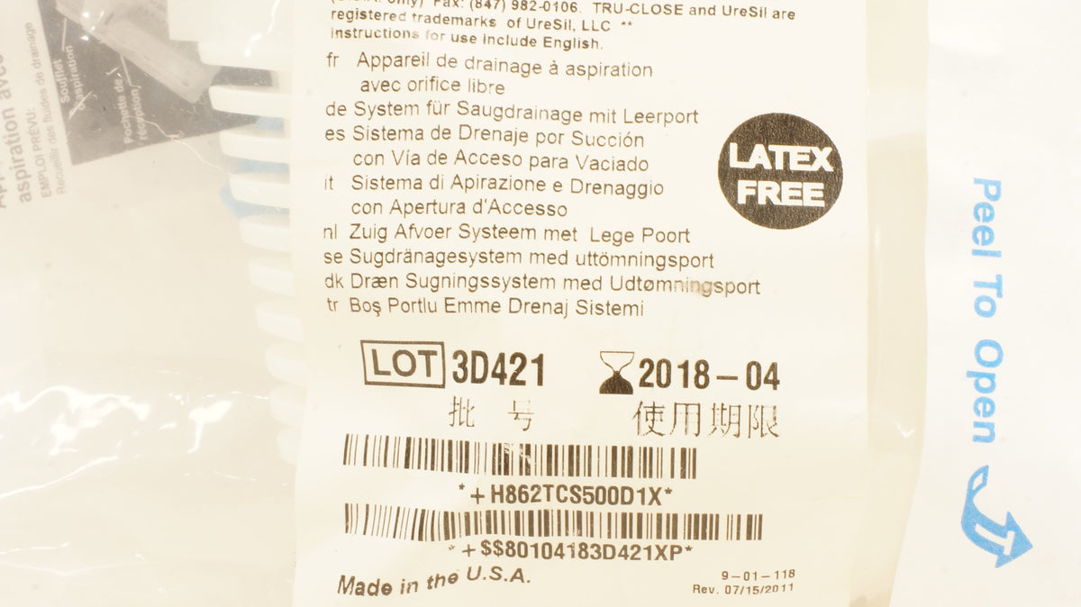 UreSil TCS500D TRU-CLOSE Suction Drainage System 500ml (x) – Imedicsales