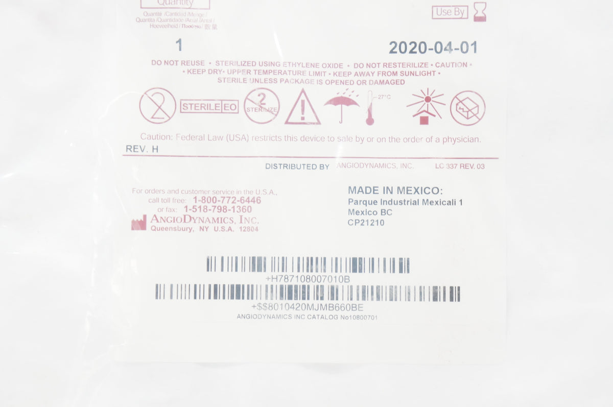 AngioDynamics 10800701 Schon XL Double Lumen Cath. Temporary Access 15 ...