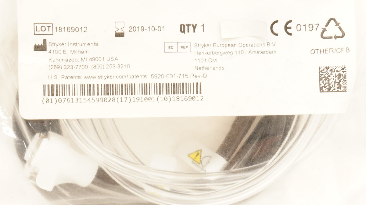 Stryker 5920-000-006 Sterile Tubing Extension Set, Quick Connect 40.0 ...