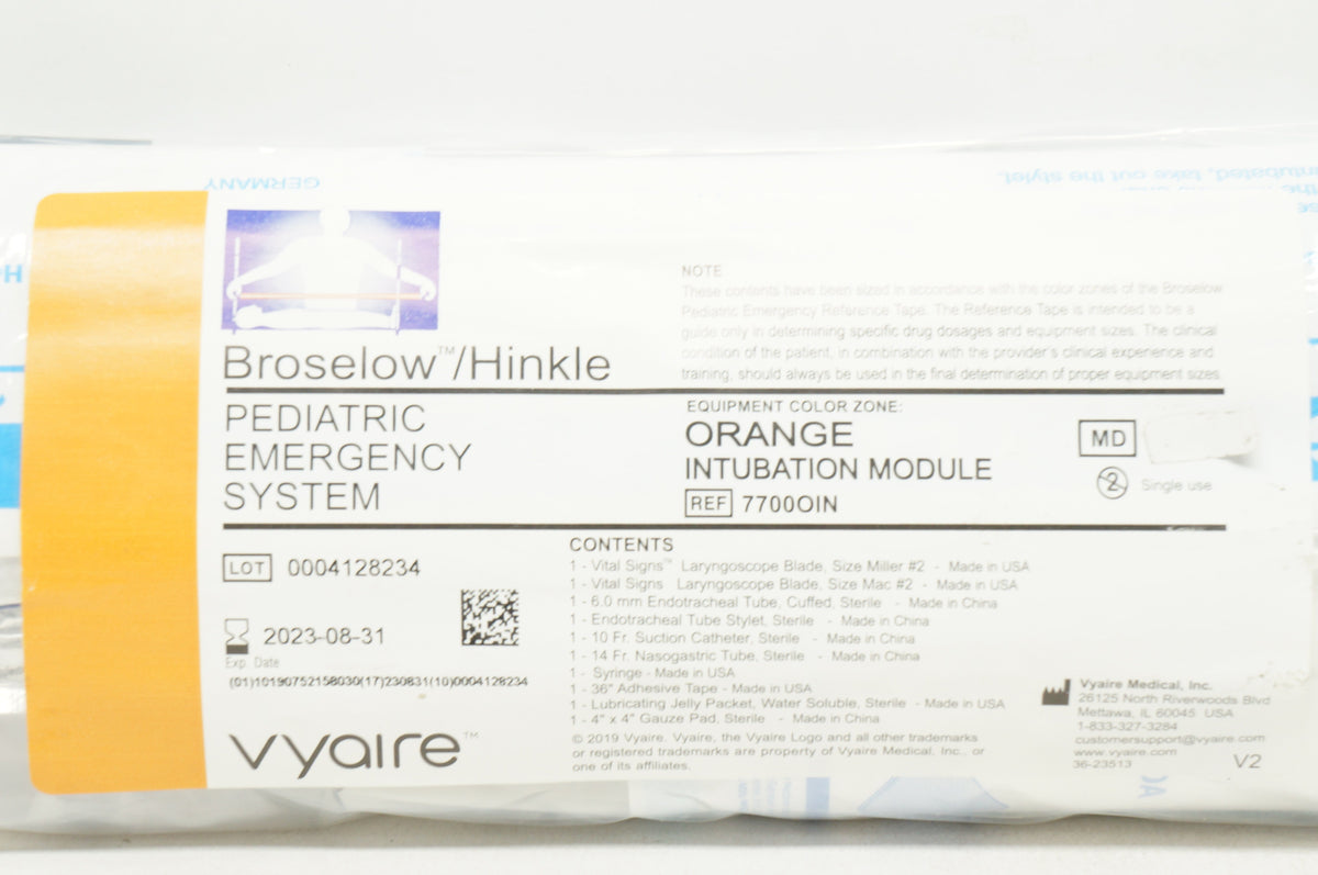 Vyaire 7700OIN Broselow/Hinkle Pediatric Intubation Module Orange (x ...